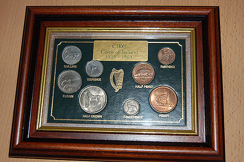 Irish Coins/Notes - Framed Irish Coin Sets