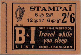 Irish Stamps & Philately - Booklets Defin.